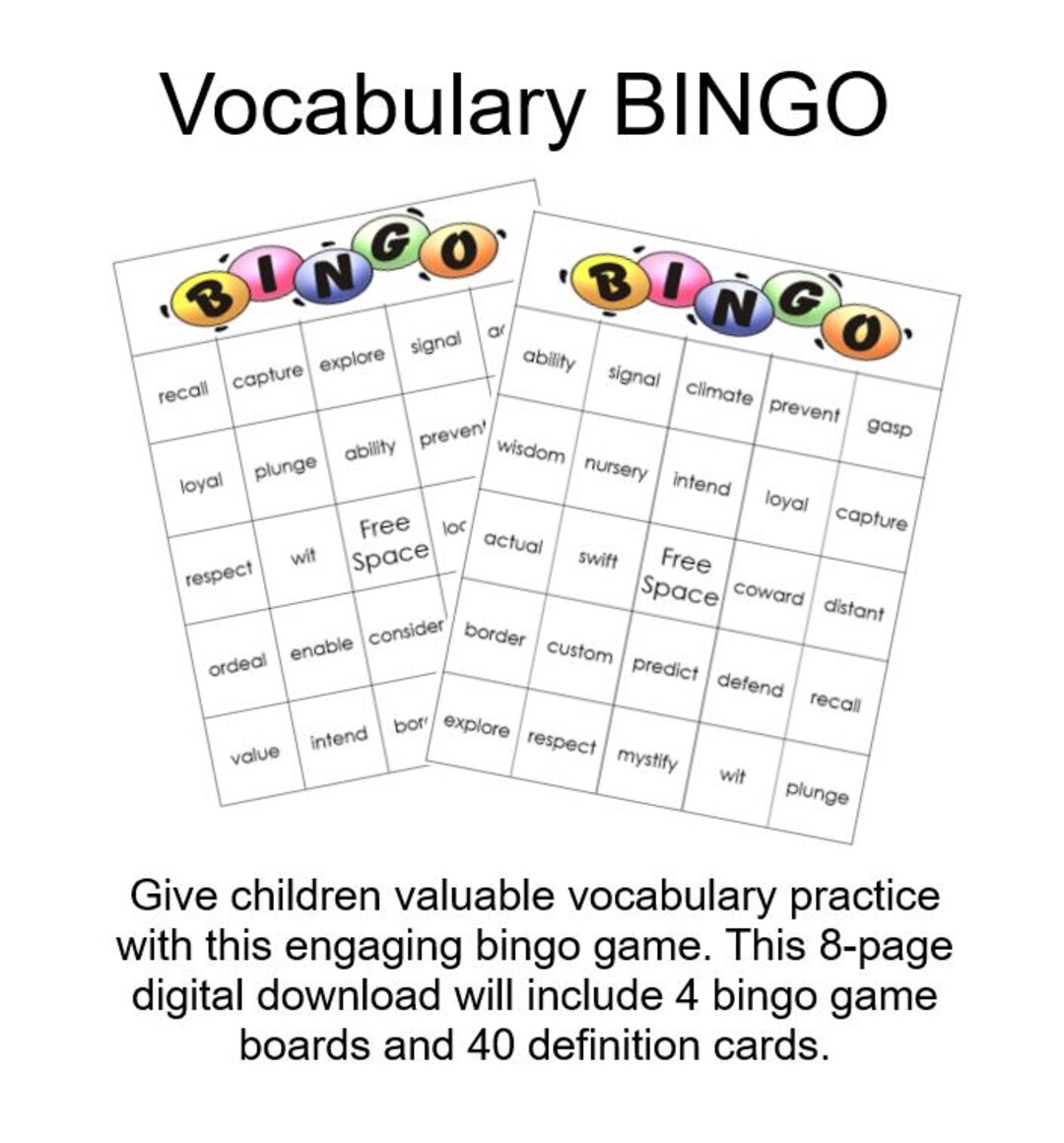 3rd Grade Vocabulary Digital Download Literacy Learning Resource ...