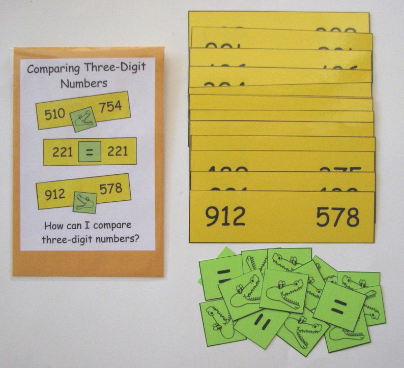 Educational Math Learning Center Resource Game Comparing - Etsy