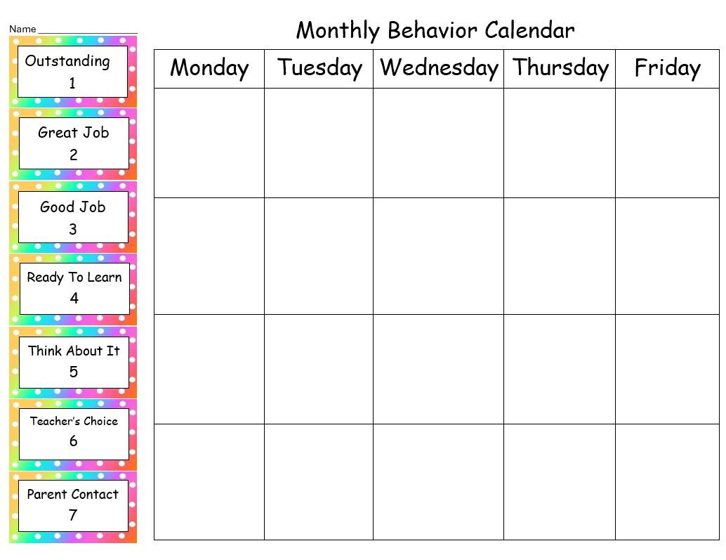 Classroom Management Digital Download Behavior Clip Chart Teacher Made ...