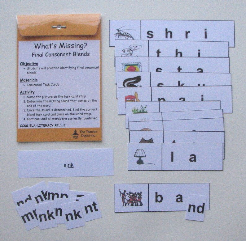 Final Consonant Blends Phonics Activity Teacher Made Resource Classroom ...