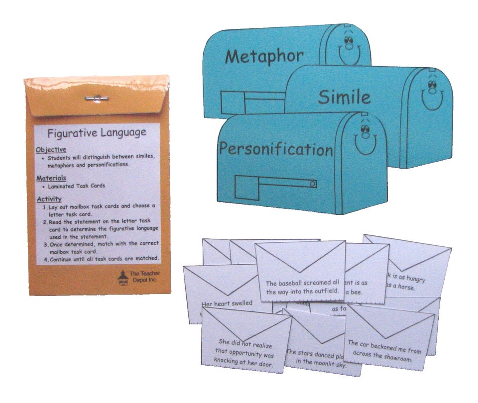 Teacher Made Literacy Center Educational Resource Game Figurative ...