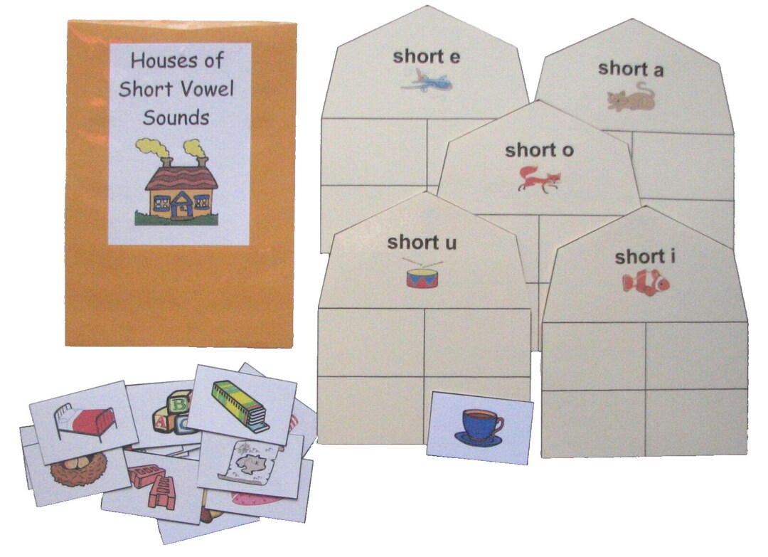 Educational Literacy Center Resource Game Short Vowel Sort - Etsy