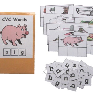 Educational Literacy Center Educational Learning Resource Game CVC ...