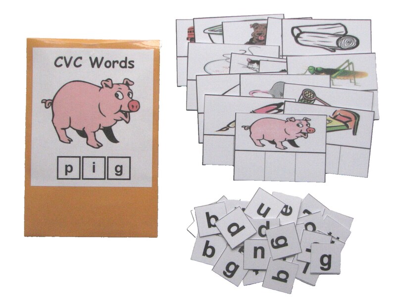 Educational Literacy Center Educational Learning Resource Game CVC ...