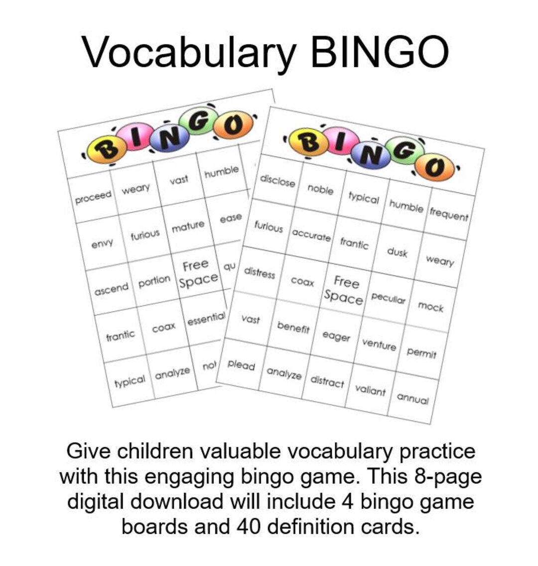 4th Grade Vocabulary Digital Download Teacher Made Literacy Activity ...
