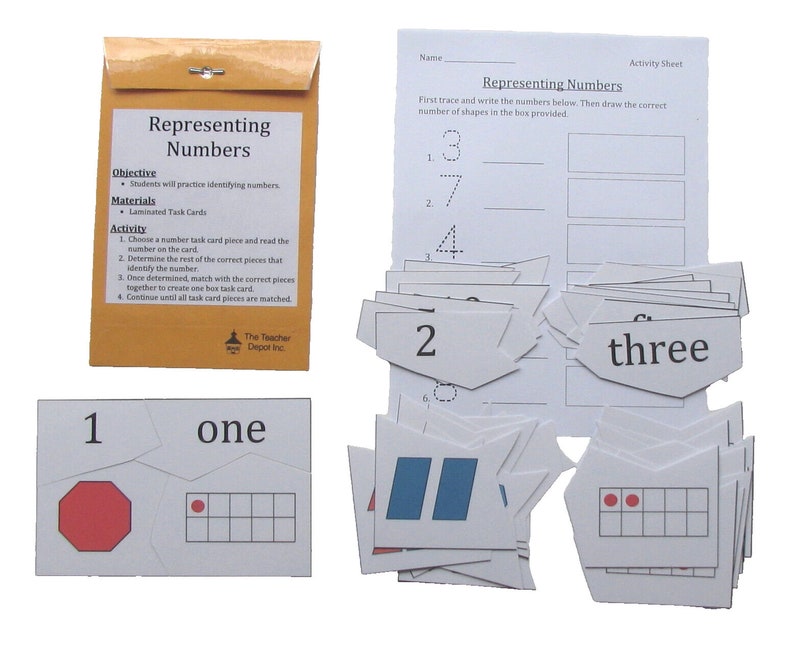 Educational Math Center Learning Resource Game Representing Numbers 1 ...