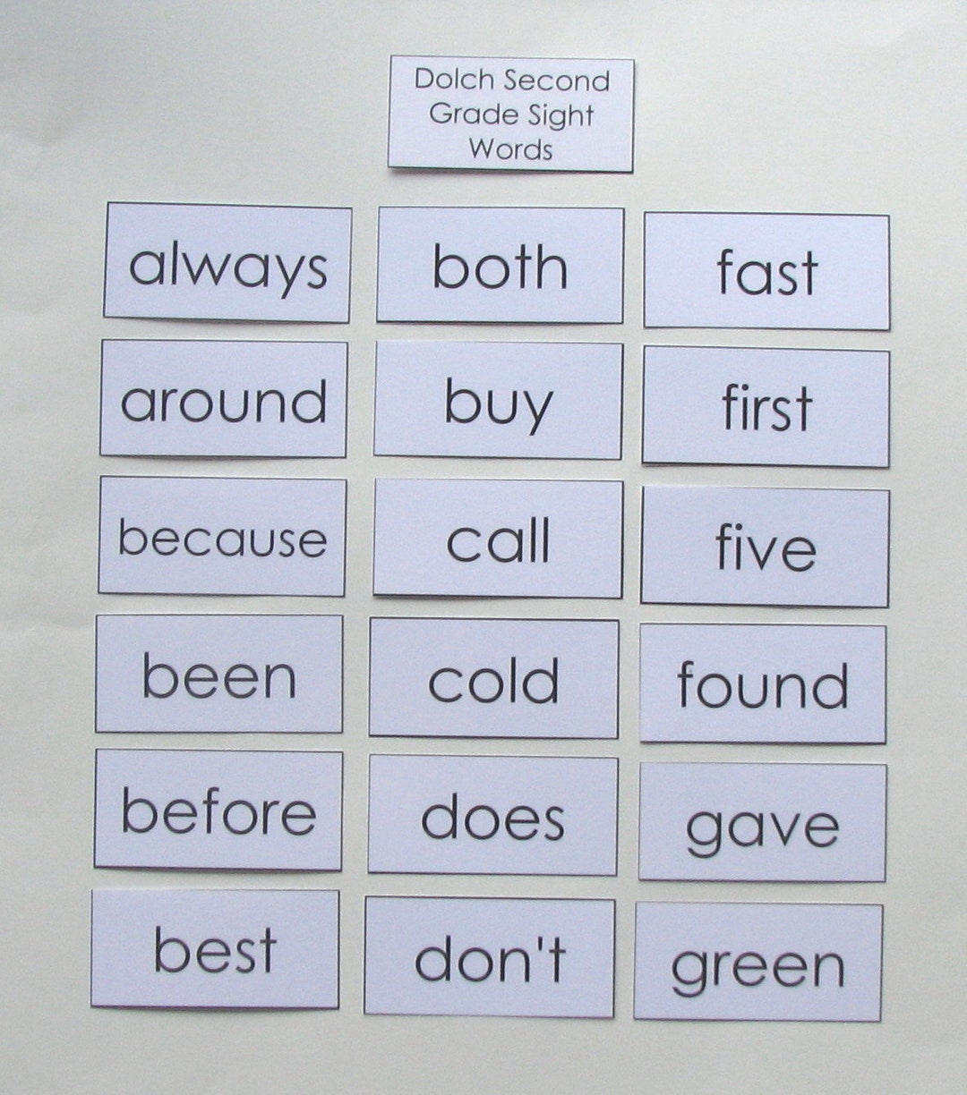 Educational Literacy Learning Resource Dolch Second Grade Sight Word ...