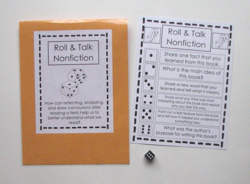 Teacher Made Literacy Center Activity Resource Game Roll & Talk ...