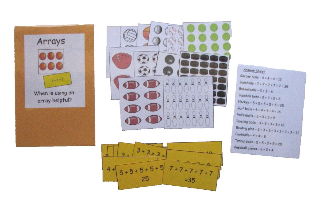 Educational Math Center Resource Learning Game Arrays - Etsy