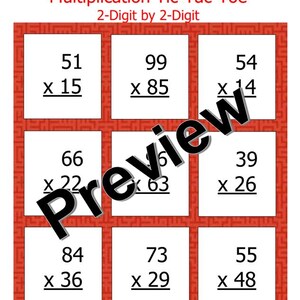 Teacher Made Math Center Learning Activity Classroom Homeschool 2 Digit ...