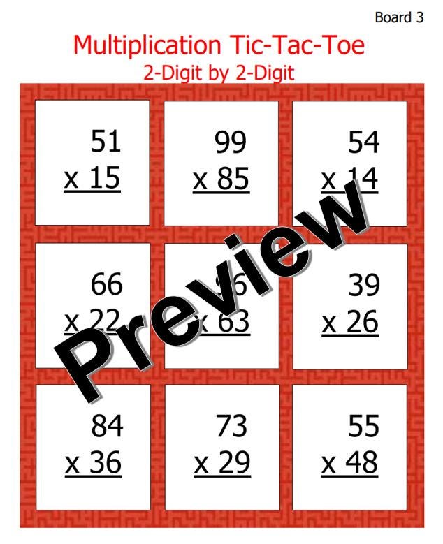 Teacher Made Math Center Learning Activity Classroom Homeschool 2 Digit ...