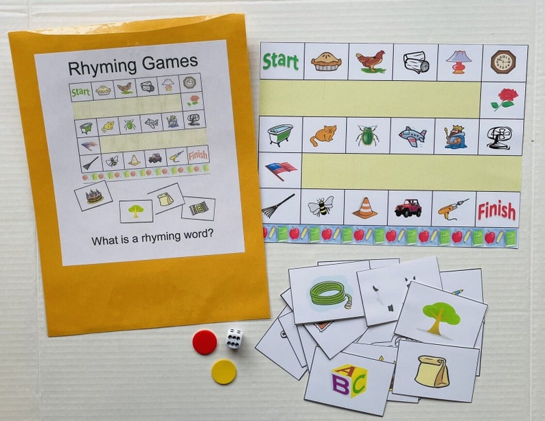 Teacher Made Literacy Center Phonological Awareness Resource Rhyming ...