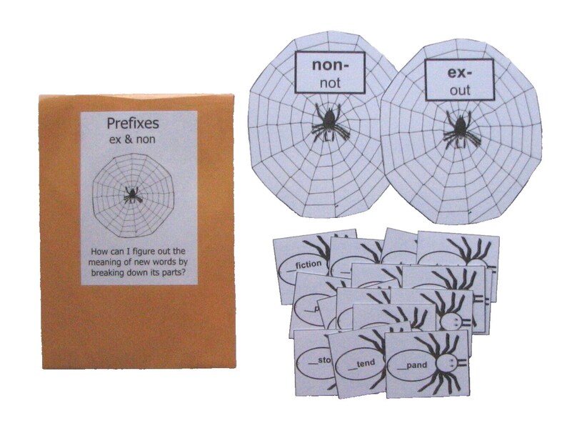 Teacher Made Literacy Center Learning Resource Game Prefix Match Non ...