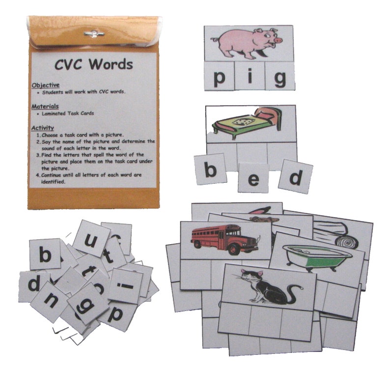 Educational Literacy Center Educational Learning Resource Game CVC ...