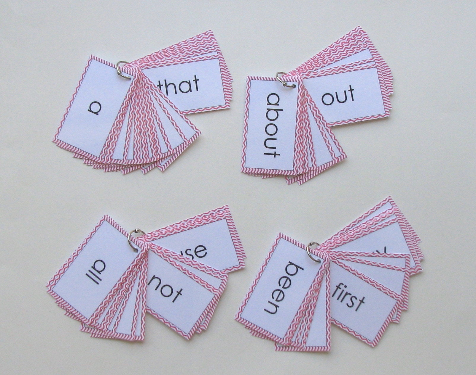 4 Teacher Made Literacy Resource Fry Words Flash Card Rings First 100 ...
