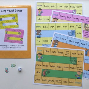 Teacher Made Literacy Center Educational Learning Resource Long Vowel ...