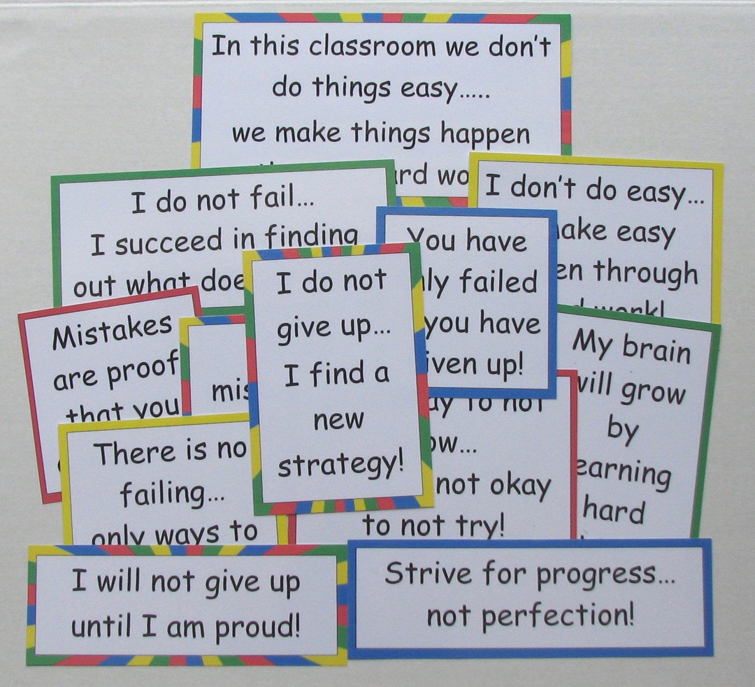 12 Educational Resource Growth Mindset Anchor Chart Bullentin Board ...