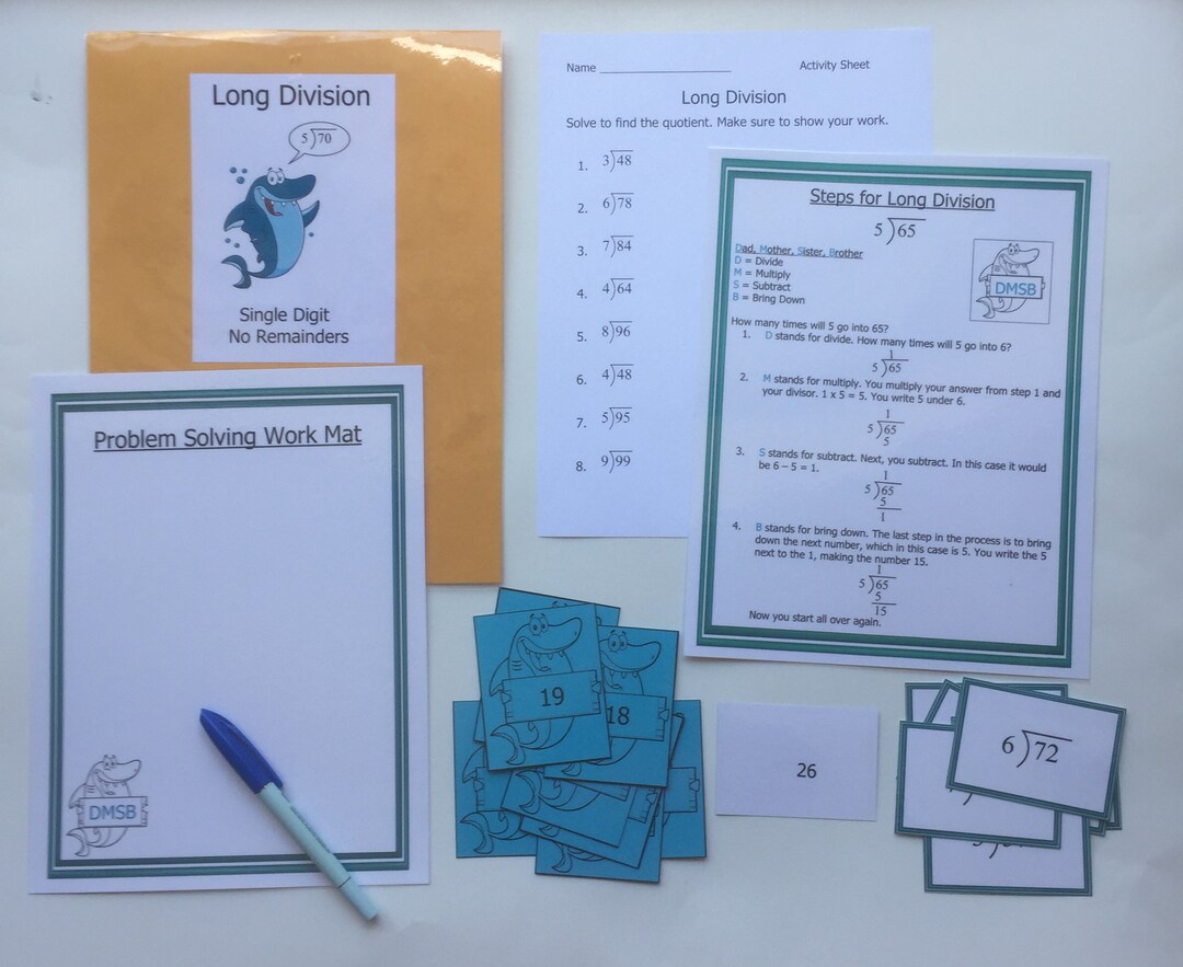 Educational Math Center Learning Resource Game Long Division W/o ...