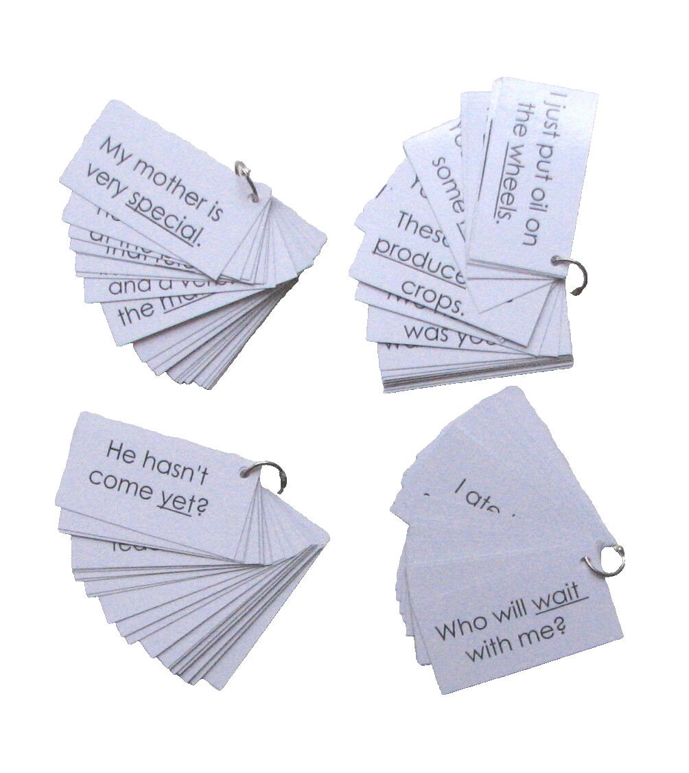 4 Educational Second Grade Fry Words Fluency Flash Card Rings With ...