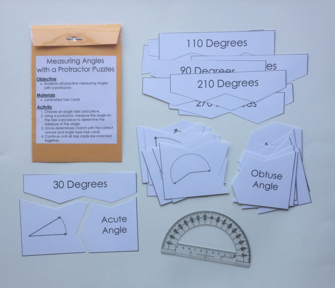 Educational Math Center Resource Game Measuring Angles With Protractor ...
