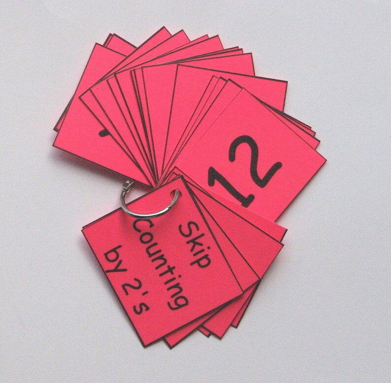 Educational Learning Math Resource Skip Counting Facts Flash - Etsy