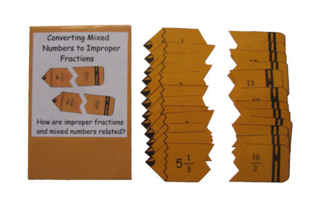 Converting Mixed Numbers to Improper Fractions Activity Teacher Made ...