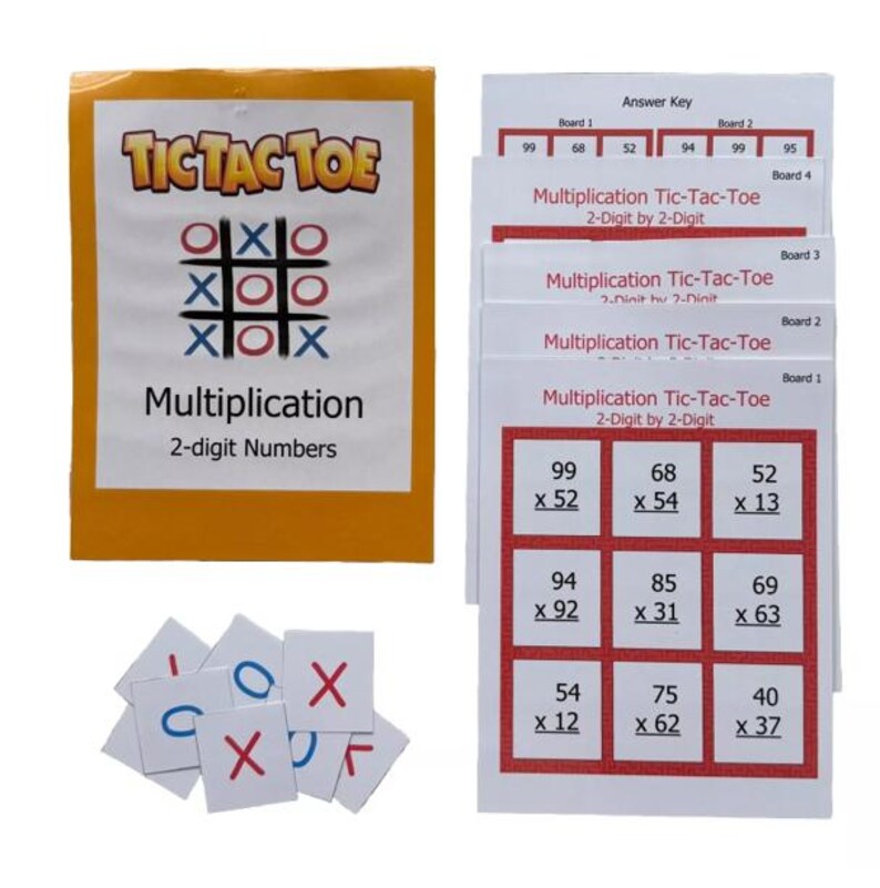 Teacher Made Math Center Learning Activity Classroom Homeschool 2 Digit ...