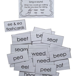 Teacher Depot Educational Literacy Learning Phonics Resource Ee & Ea ...