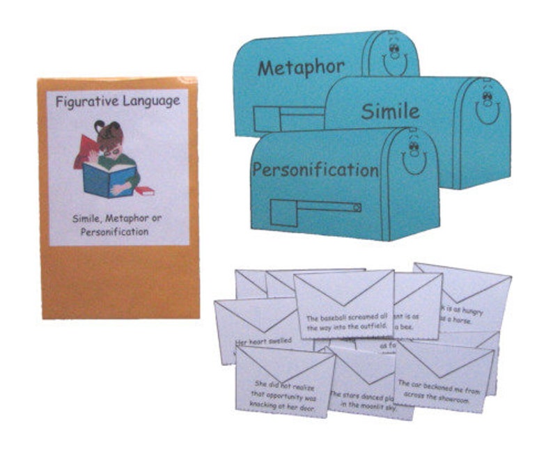 Teacher Made Literacy Center Educational Resource Game Figurative ...