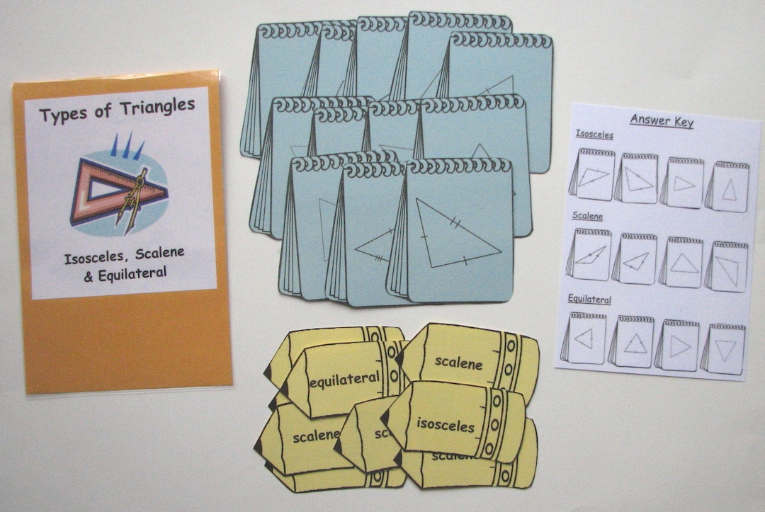 Teacher Made Math Center Resource Game Isosceles Scalene Equilateral ...