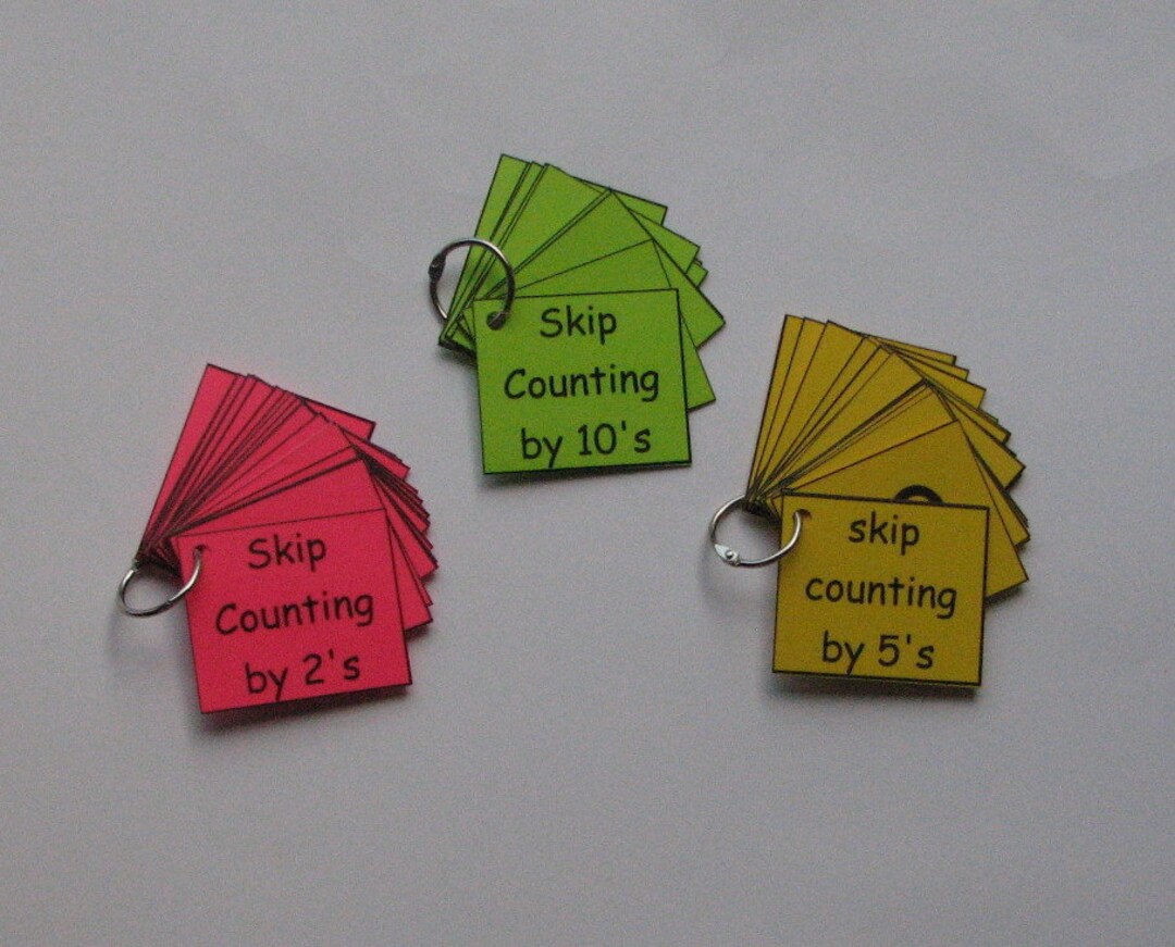 Educational Learning Math Resource Skip Counting Facts Flash - Etsy