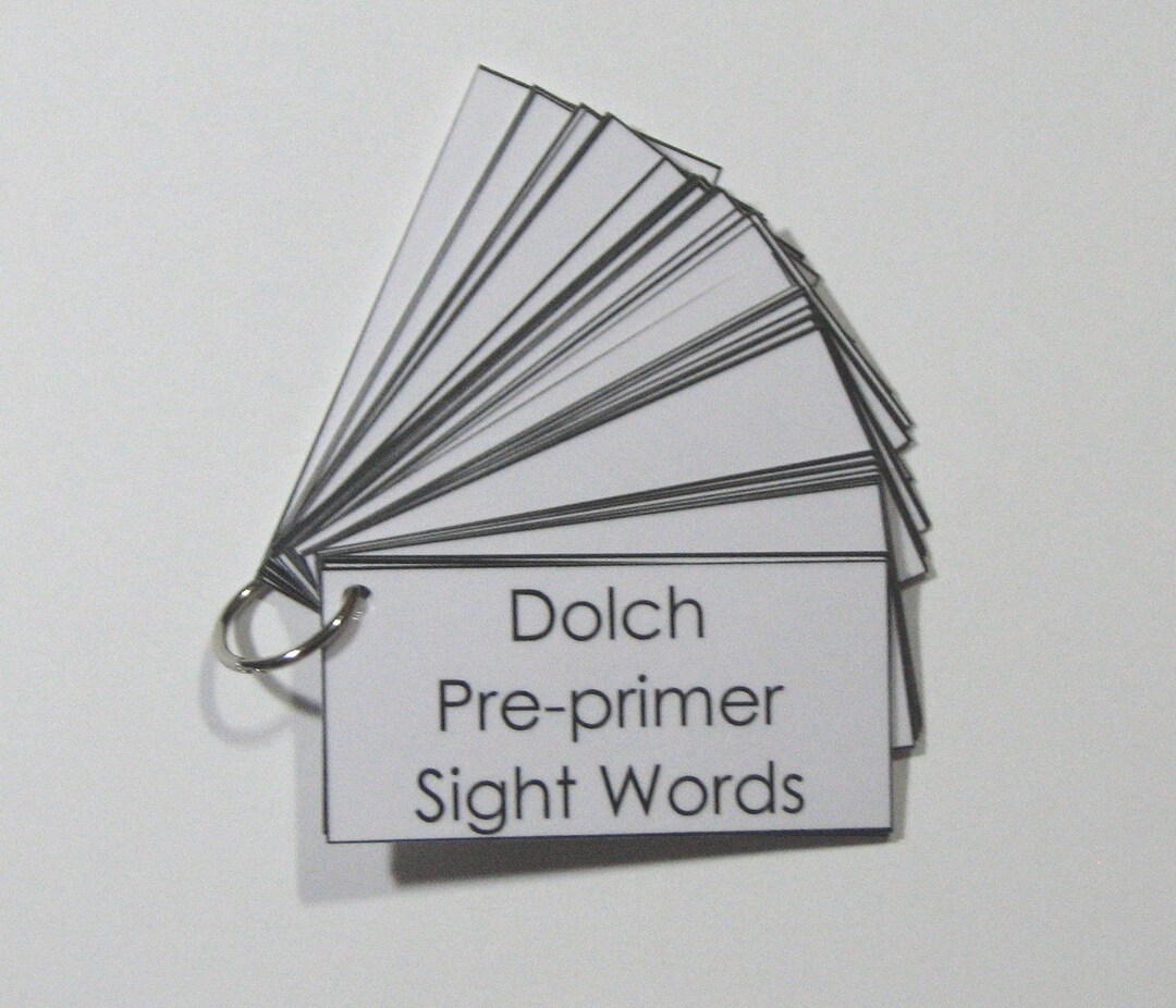 Educational Resource Dolch Pre-primer Sight Word Flashcard With ...