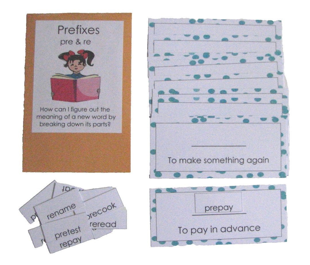 Educational Literacy Center Vocabulary Learning Resource Game Prefixes ...