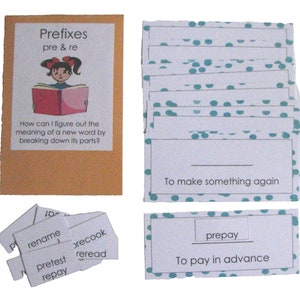 Educational Literacy Center Vocabulary Learning Resource Game Prefixes ...