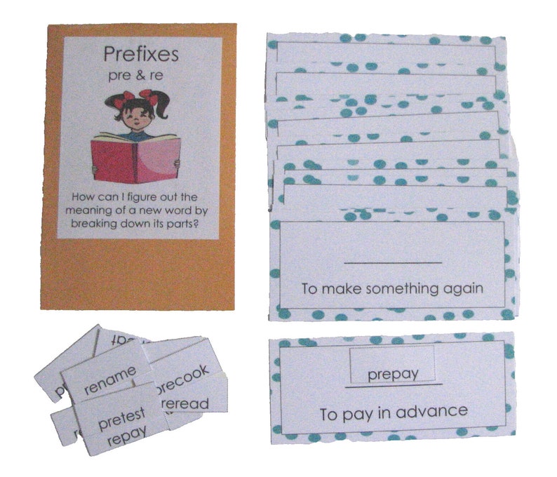 Educational Literacy Center Vocabulary Learning Resource Game Prefixes ...