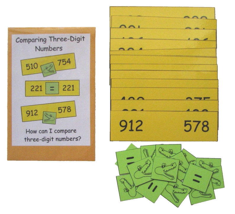 Educational Math Learning Center Resource Game Comparing Three-digit ...