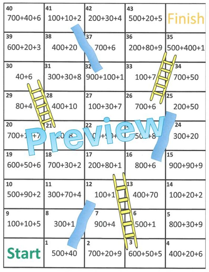 Place Value Digital Download Math Expanded Form and Word Form Chutes ...