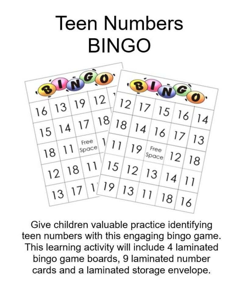 Educational Math Center Educational Learning Resource Game Teen Numbers ...