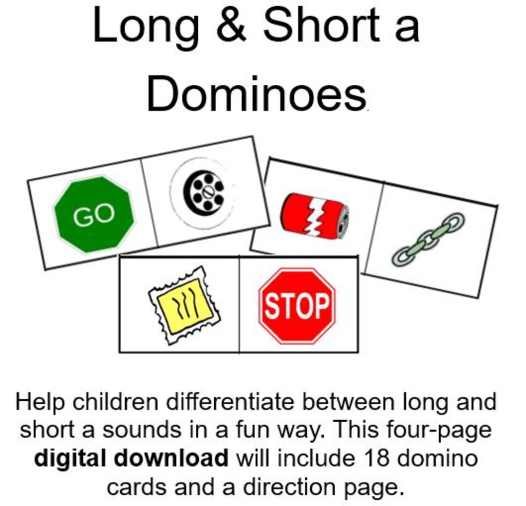 Short Long a Digital Download Teacher Created Literacy Learning Center ...