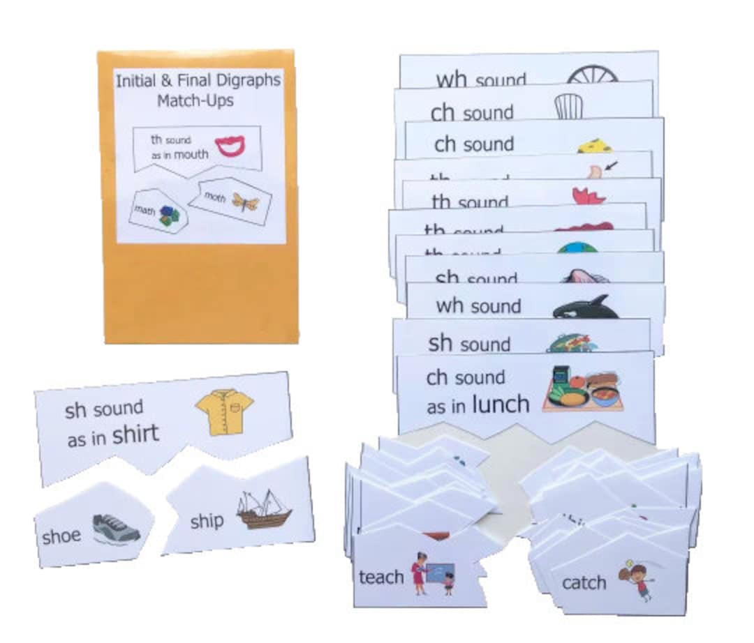 Educational Reading Resource Game Initial & Final Consonant Digraphs ...