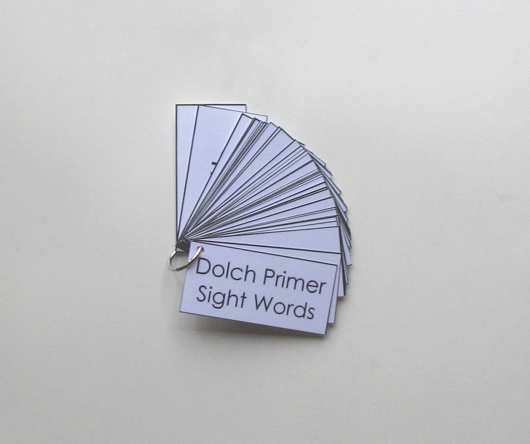 Educational Resource Dolch Primer Sight Word Flashcards With Sentences ...