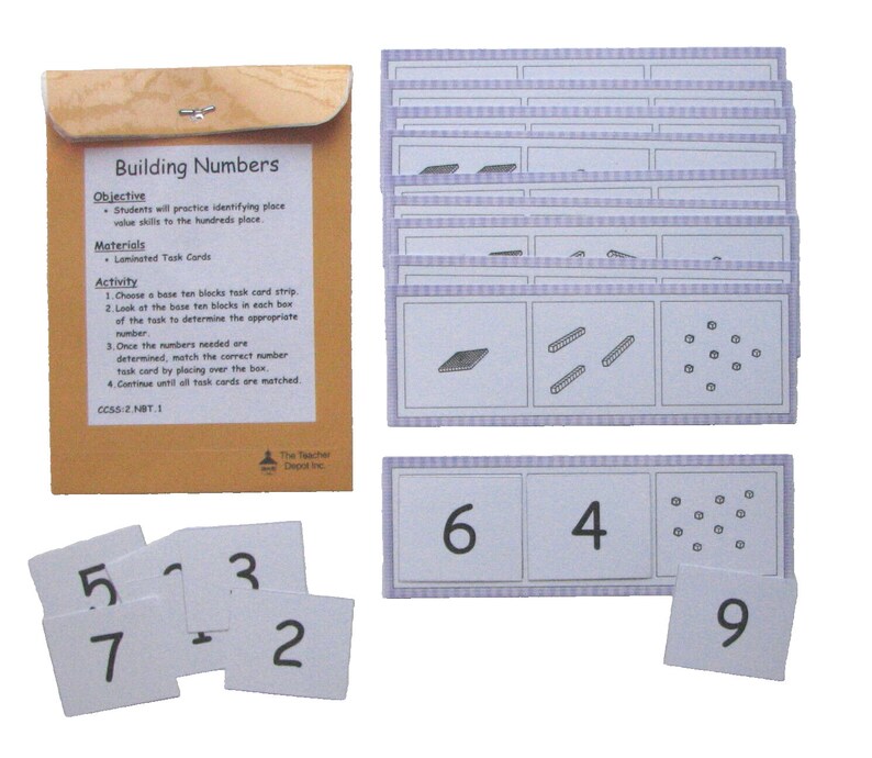 Educational Math Center Resource Game Building Numbers Place Value ...