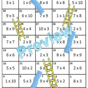 Digital Download Math Activity Resource Game Chutes & Ladders Basic ...
