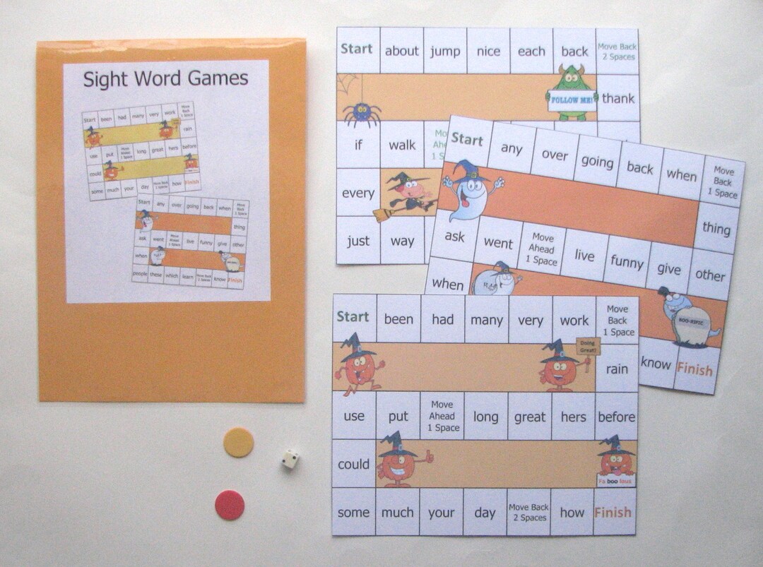Teacher Made Literacy Center Phonics Learning Resource Sight Word Games ...