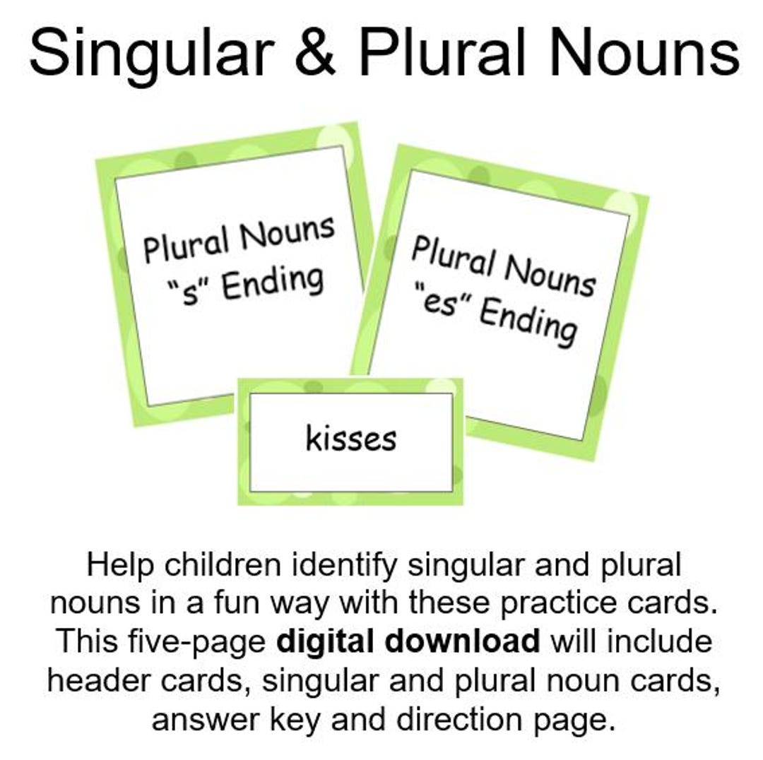 Singular & Plural Nouns Digital Download Teacher Created Literacy ...