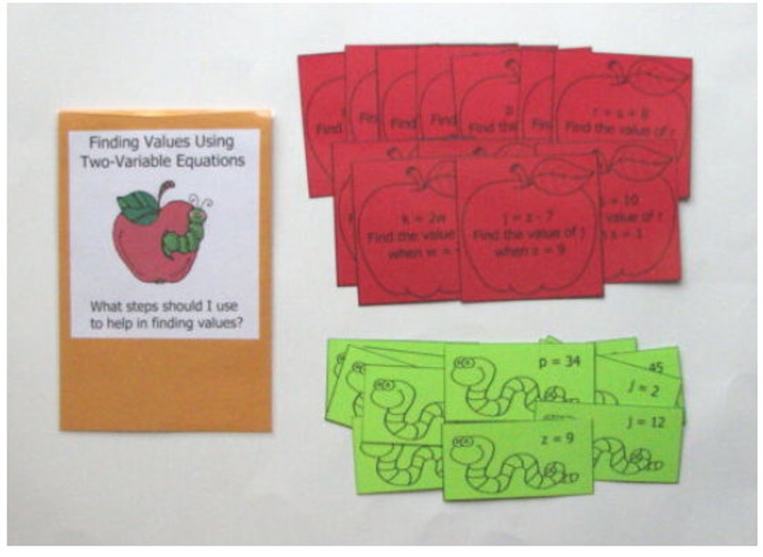 Educational Math Center Resource Finding Values Using Two-variable ...