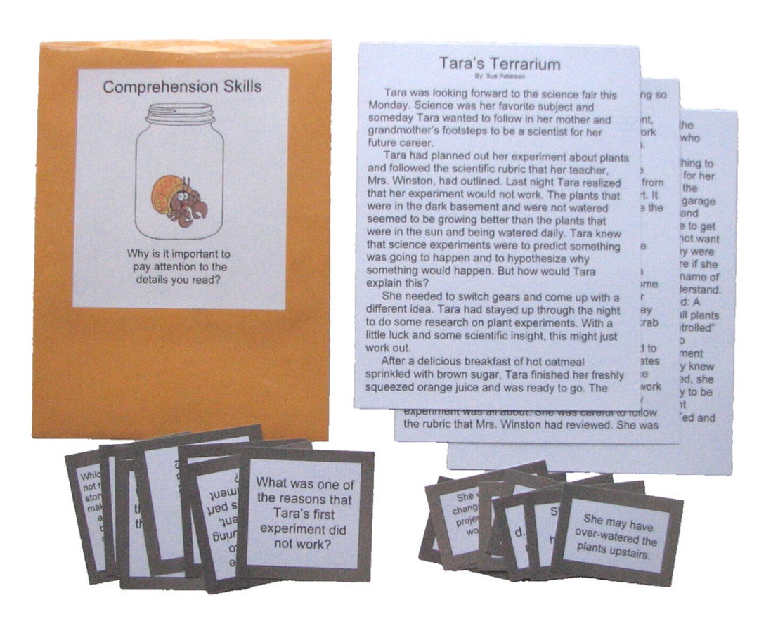 Teacher Depot Reading Resource Literacy Center Comprehension Recalling ...