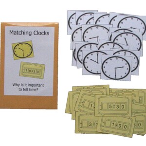 Educational Math Center Resource Game Time Hour & Half-hour Clock ...
