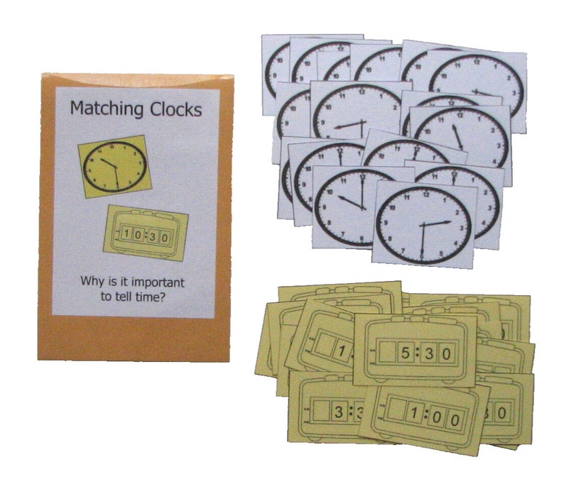 Educational Math Center Resource Game Time Hour & Half-hour Clock ...