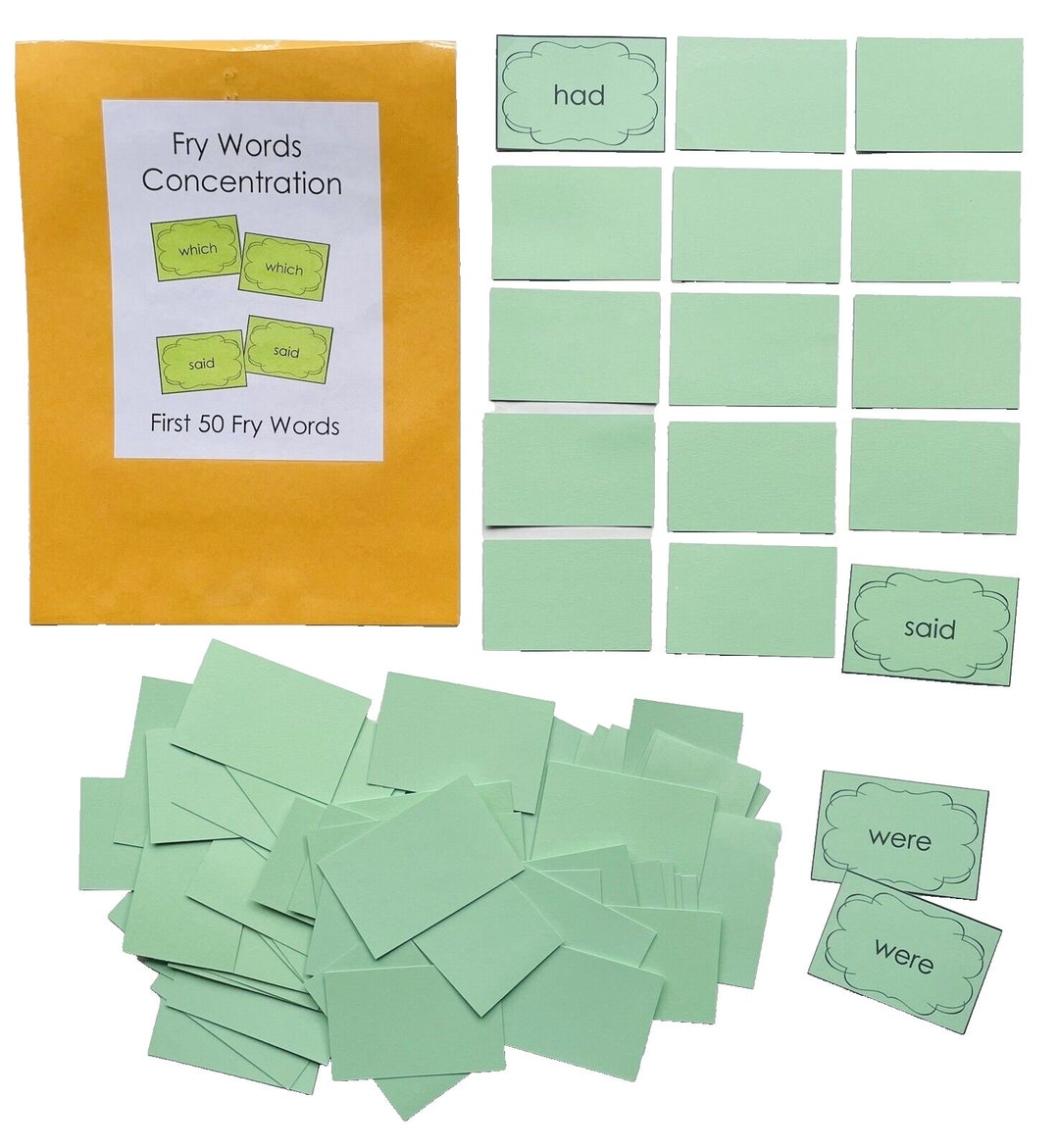 Teacher Made Phonics Resource Activity Fry Sight Word Concentration ...